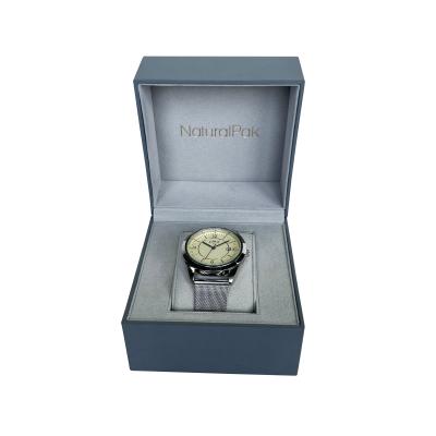 China Custom Blue Oem Wrist Watch Packaging Boxes Shape Square for sale