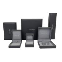 China Black PU Luxury Jewelry Packaging Boxes for sale