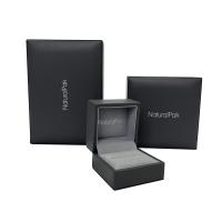 China Black PU Luxury Jewelry Packaging Boxes for sale