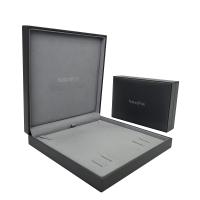 China Black PU Luxury Jewelry Packaging Boxes for sale