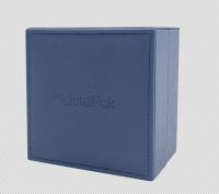 China LUXURY BLUE PU H ROLL Cushion Watch Packaging Box Grey Velvet Inside for sale