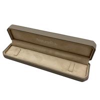 China soft Touch PU Khaki Jewelry Packaging Box For Ring Earring Bangle for sale