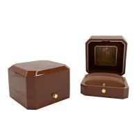 China Octagon Shape Spray Painted Luxury Jewelry Case For Ring for sale