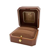 China Octagon Shape Spray Painted Luxury Jewelry Case For Ring for sale