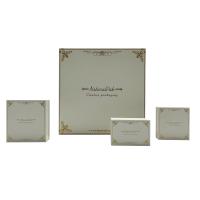China Rose Gold Pattern Jewelry Packaging Box Wrapped By White Special Paper for sale