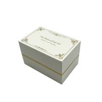 China Rose Gold Pattern Jewelry Packaging Box Wrapped By White Special Paper for sale