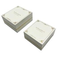 China Rose Gold Pattern Jewelry Packaging Box Wrapped By White Special Paper for sale