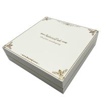 China Rose Gold Pattern Jewelry Packaging Box Wrapped By White Special Paper for sale