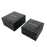 China Luxury Grey Velvet Jewelry Packaging Box For Ring Wedding Earring Pendant Necklace for sale
