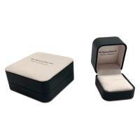 China WOOD PU SUEDETTE Round Corner Jewelry Packaging Box For Ring Pendant for sale
