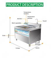 China industrial fully automatic air bubble banana cleaner prickly pear washing Fruit vegetable washing machine for sale
