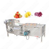 China onions cauliflower green peppers Washer type Industrial Electrical Vegetable salad& Fruits process machine with Bubble washing for sale