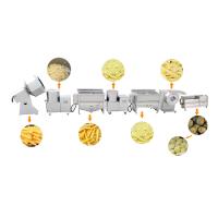 China Fully Automatic Industrial Frozen French Fries Production Line Cassava Fresh Finger Potato Chips Making Machine Price for sale