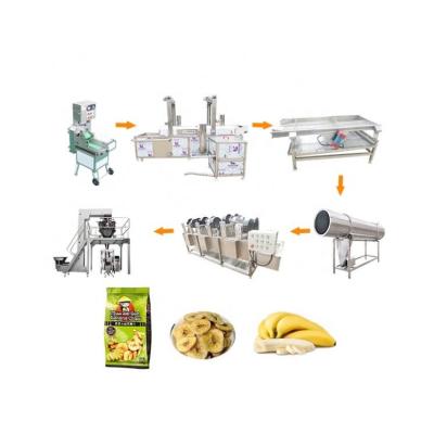 China Industrial Plantain Chips Making Machine 200kg/h Banana Chips Equipment Frying Production Line for sale