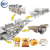 China Industrial potato peeling and cutting machine potato washer potato peeler and cutter french fries production line for sale