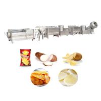 China Potatoes Chips Making Complete Line Semi Automatic Leaf And Fruit Vegetables Processing Line Fresh Potato Chip Production Line for sale