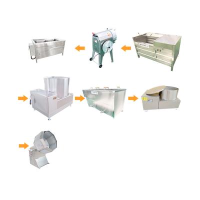 China Frozen French Fries Production Conveyor Line Dry Banana Chips Processing Equipment Potato Stick Production Line for sale