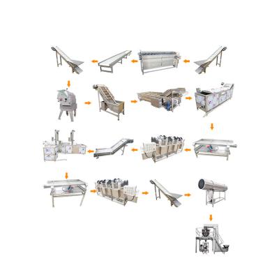 China French Fries Making Machine Production Line Frozen French Potato Production Line Gas Potato Chips Fried Line for sale