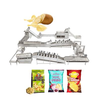 China Frozen French Fries Processing Automatic Fresh Potato Chips Making Machine Plant Potato Chips /plantain Chips Production Line for sale