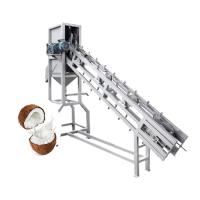 China Stainless steel coconut half cutting water collecting machine for young green coconut for sale