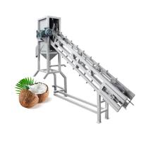 China Stainless steel coconut half cutting water collecting machine for young green coconut for sale