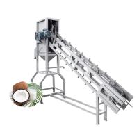 China Stainless steel coconut half cutting water collecting machine for young green coconut for sale