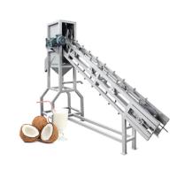 China Stainless steel coconut half cutting water collecting machine for young green coconut for sale