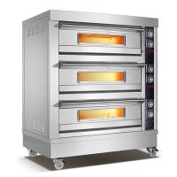 China Free Standing Portable Electric Luxury 3 Deck 6 Tray Pizza Oven Electric Commercial for sale