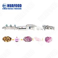 China Leafy , Rhizomes vegetables processing line / commercial vegetable washing machinery for sale