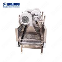 China Industrial fruit vegetable washer and dryer cooler conveyor bubble spray washing cleaning machine production line with bubble for sale