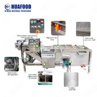 China Hot selling automatic bubble 800kg apricot washing equipment cleaning line vegetable and fruit washing machine for sale