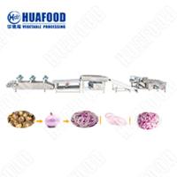 China Commercial Continuous Water Spray Spinach Processing line Vegetable Bubble Washer Industrial Fruit Vegetable Washing Machine for sale