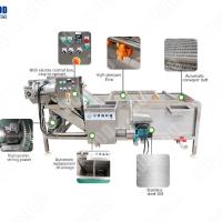 China Vegetables water bubble washing machine fruit washer for sale vegetable washing production line for sale