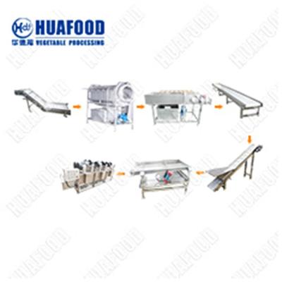 China Industrial tomato washing line / vegetable washer fruit washing machine for sale