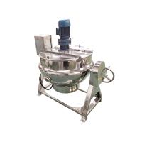 China Commercial Intelligence Automatic Stir Fry Machine 200l 400l Steam Heated Tilting Jacketed Cooking Kettle With Agitator for sale