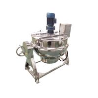 China 304 Stainless Steel Pot Tilting Type Jacketed Kettle Removable Handles Cooking Pots For Red Bean Paste Caramel Sauce for sale