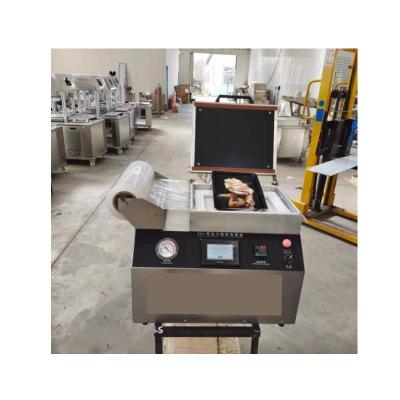 China 22050 Vhz Or Customize Vacuum Map Meat Tray Skin Packaging Sealing Machine for sale