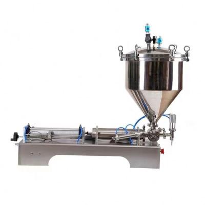 China Chocolate Honey Cream Hot Juice Sauce Jam Filler Paste Filling Machine Safe Fully Sealed Heating Hopper Heater Pneumatic Piston for sale