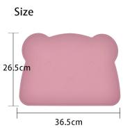 China Cartoon Bear Shape Kids Feeding Food Grade Silicone Table Mats Dinner Placemat For Baby for sale