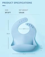 China 2022 Amazon Hot Sale Food Grade Waterproof Silicone Baby Bibs Wholesale With Catcher Pocket for sale