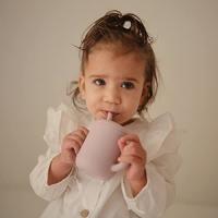 China Leakproof Silicone Non Slip Baby Sippy Cup With Straw For Feeding for sale