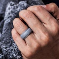 China Silicone Wedding Engagement Ring Finger Ring For Men And Women Custom Logo for sale