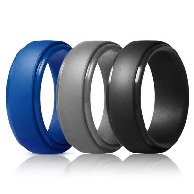 China Silicone Wedding Engagement Ring Finger Ring For Men And Women Custom Logo for sale