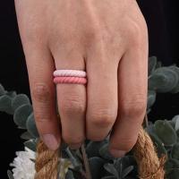 China Thin Braided Stackable Sport Black Ring Hypoallergenic Silicone Wedding Rings for Women for sale