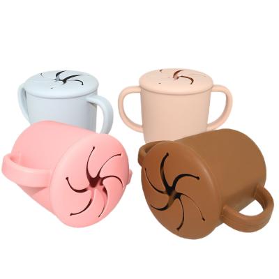 China BPA Free Baby Toddler Silicone Snack Cup Unbreakable for sale