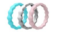 China Medical Grade Logo Custom Wedding Silicone Rubber Finger Rings For Women for sale