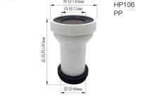 China OEM Antiwear Toilet Waste Pipe Connector , Fireproof Flexible WC Waste Pipe for sale