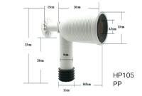 China PVC Durable Toilet Sewage Pipe , Antiwear Flexible Waste Pipe For Wash Basin for sale