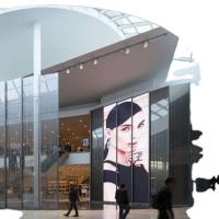 China GCL Indoor Curtain Transparent LED Wall For Subway Station Advertising for sale