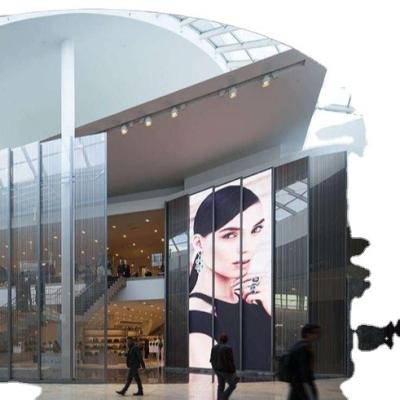 China GCL Indoor Curtain Transparent LED Wall For Subway Station Advertising for sale